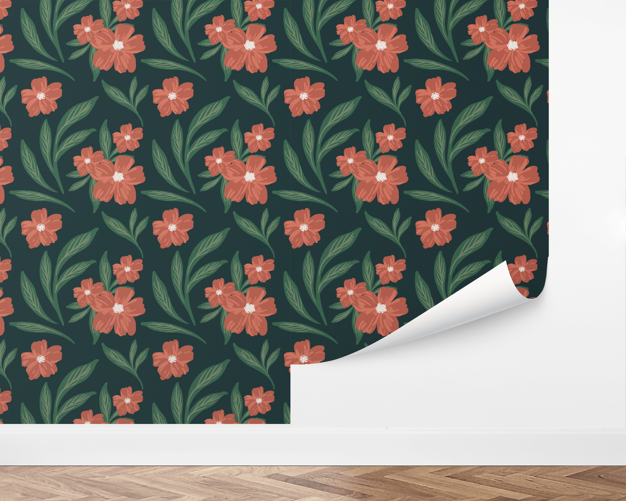 Autumn Blooms Peel And Stick Removable Wallpaper | Love vs. Design