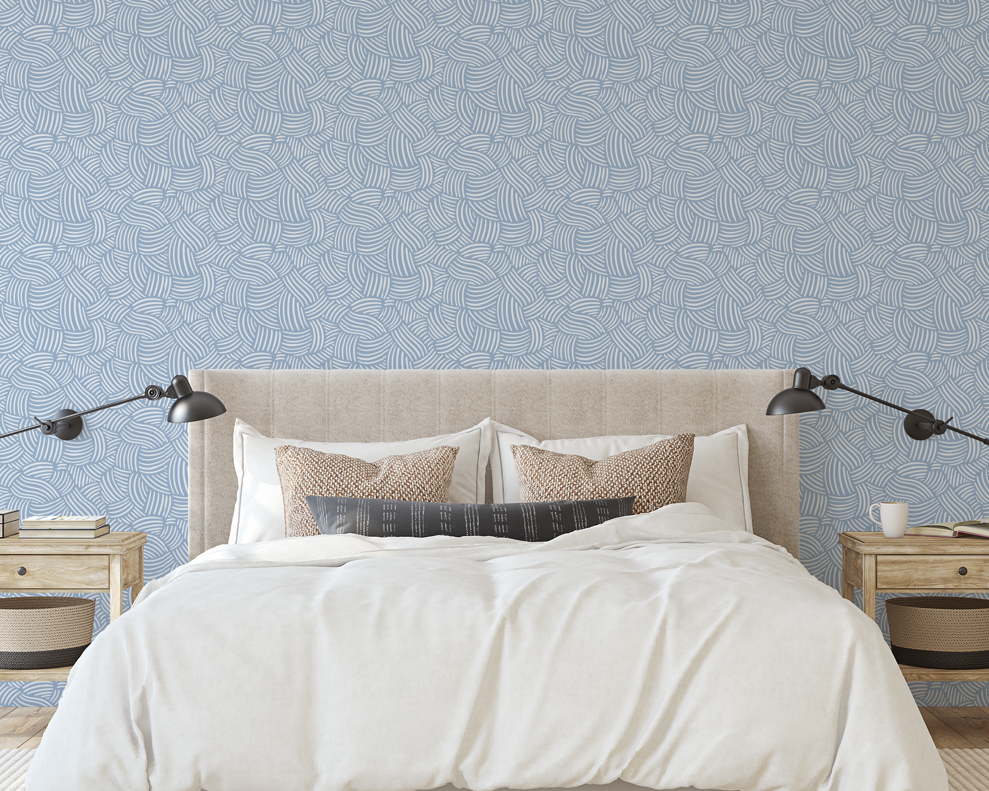 Connected Lines Peel And Stick Removable Wallpaper | Love vs. Design