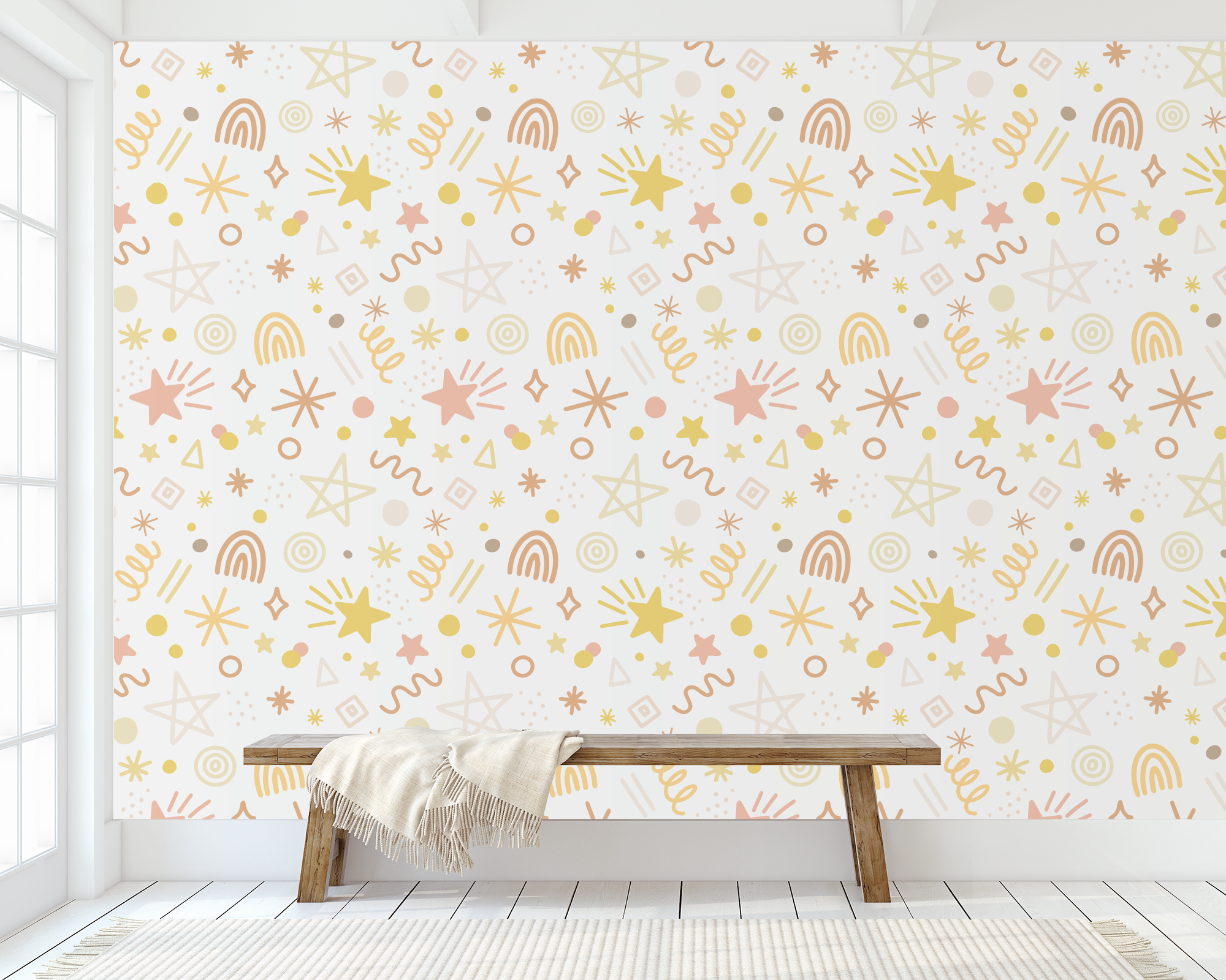 Fun Doodles Peel And Stick Removable Wallpaper | Love vs. Design