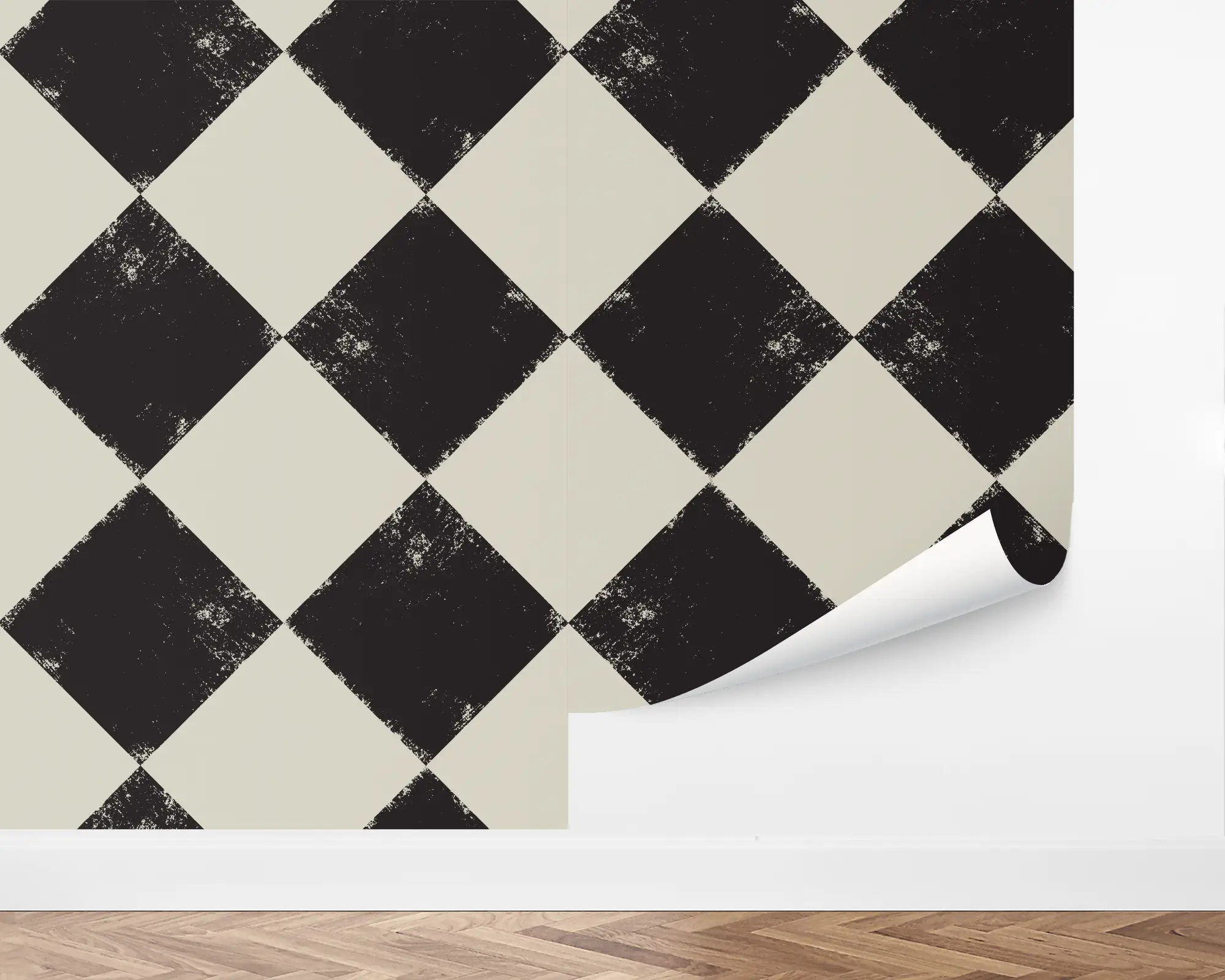 Checkerboard Wall Modern Checkerboard Peel And Stick Removable