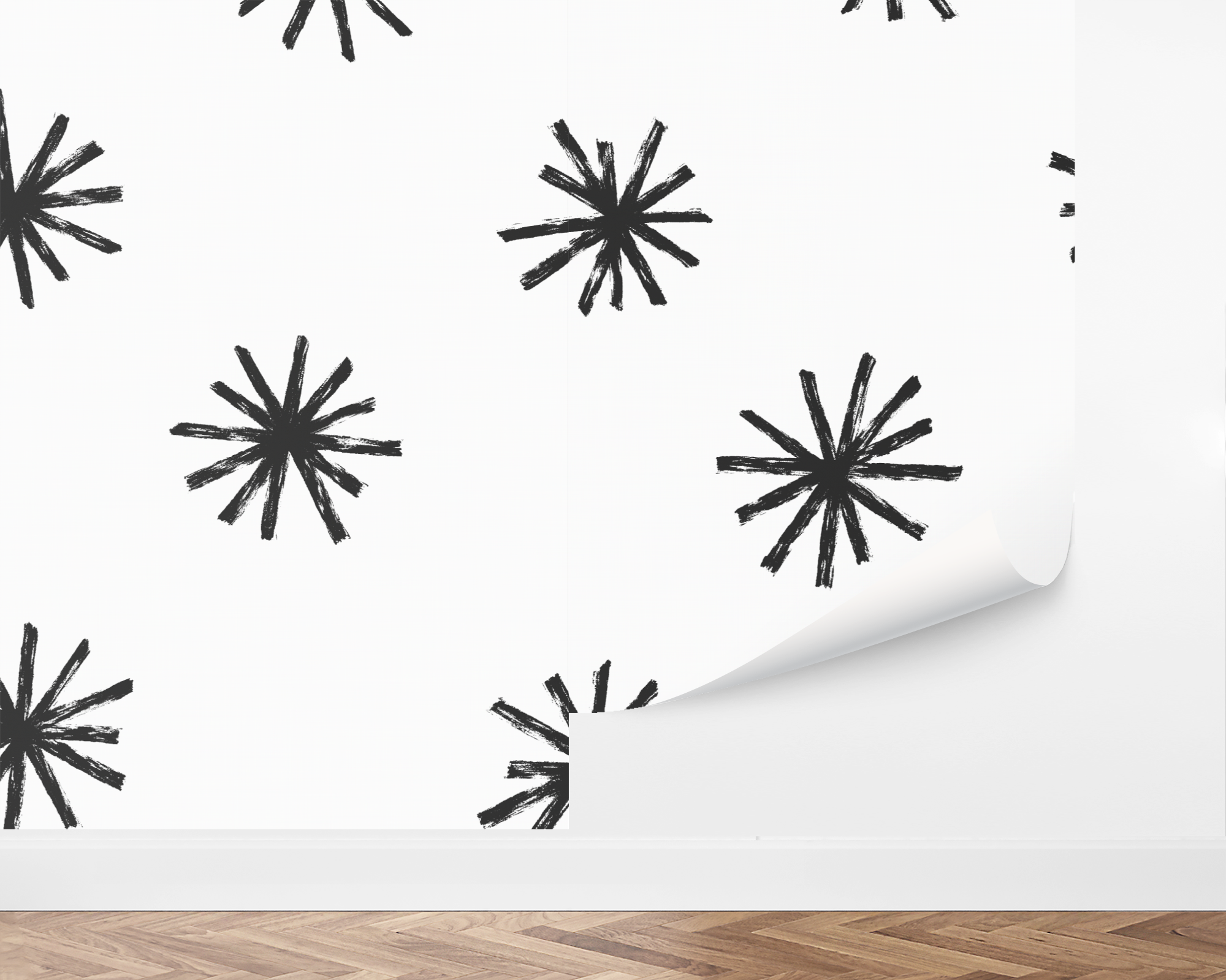 Starburst Doodles Peel And Stick Removable Wallpaper | Love vs. Design